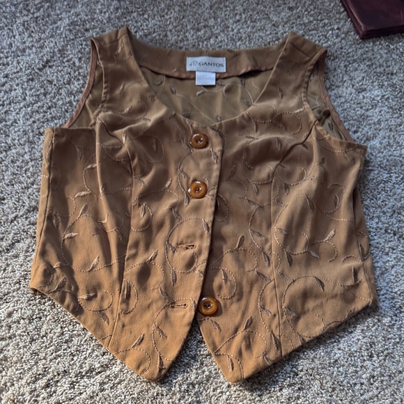 Gantos | Tops | Vintage Gantos Embroidered Vest With Button Closure ...
